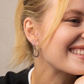 Wave Small Hoop Earrings Jewellery By Dinny Hall